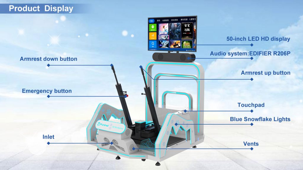 VR skiing simulator 9d VR ski machine